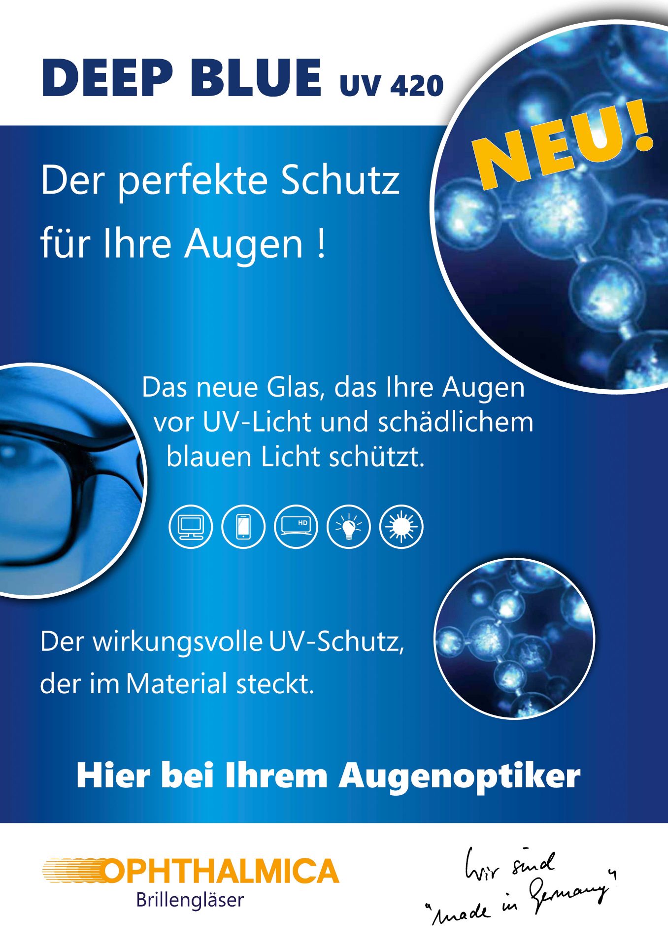 Blue light protection - OPHTHALMICA Brillengläser - Qualität & Innovation